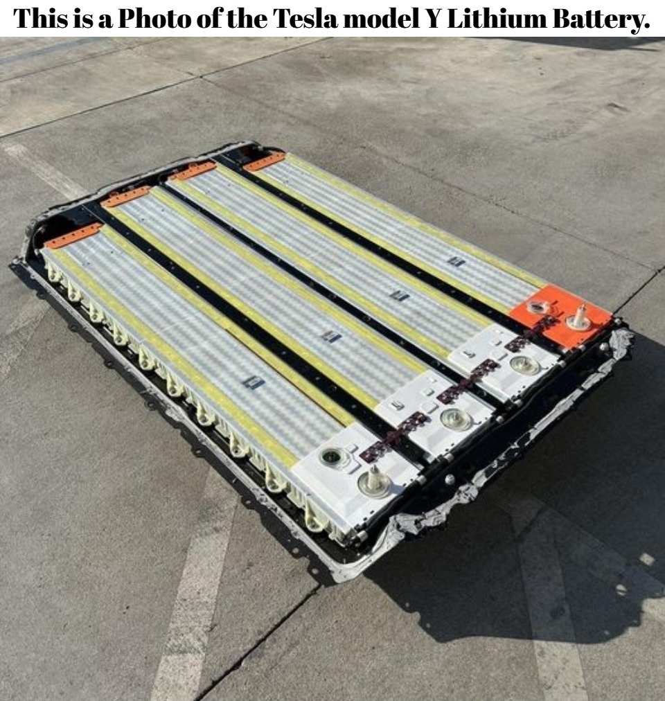 Photo of the Tesla model Y Lithium battery. » Rogue Nation Militia's ...